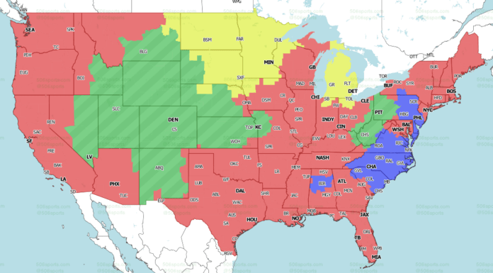 NFL Coverage Map Week 5: TV schedule for FOX, CBS broadcasts