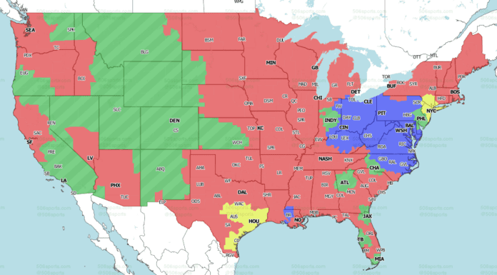 NFL Coverage Map Week 12: TV schedule for FOX, CBS broadcasts