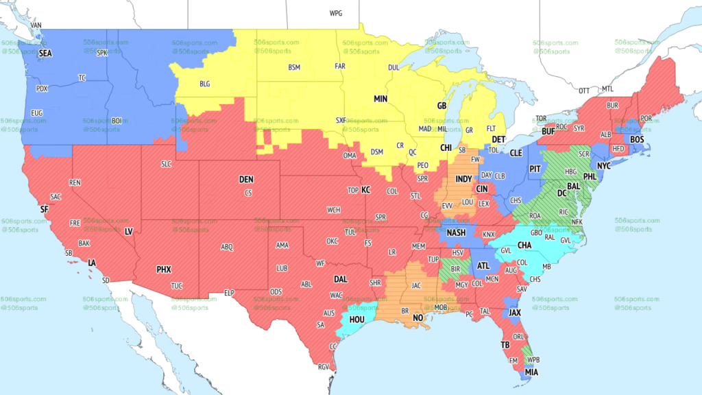 NFL Coverage Map Week 8: TV Schedule for FOX, CBS Broadcasts