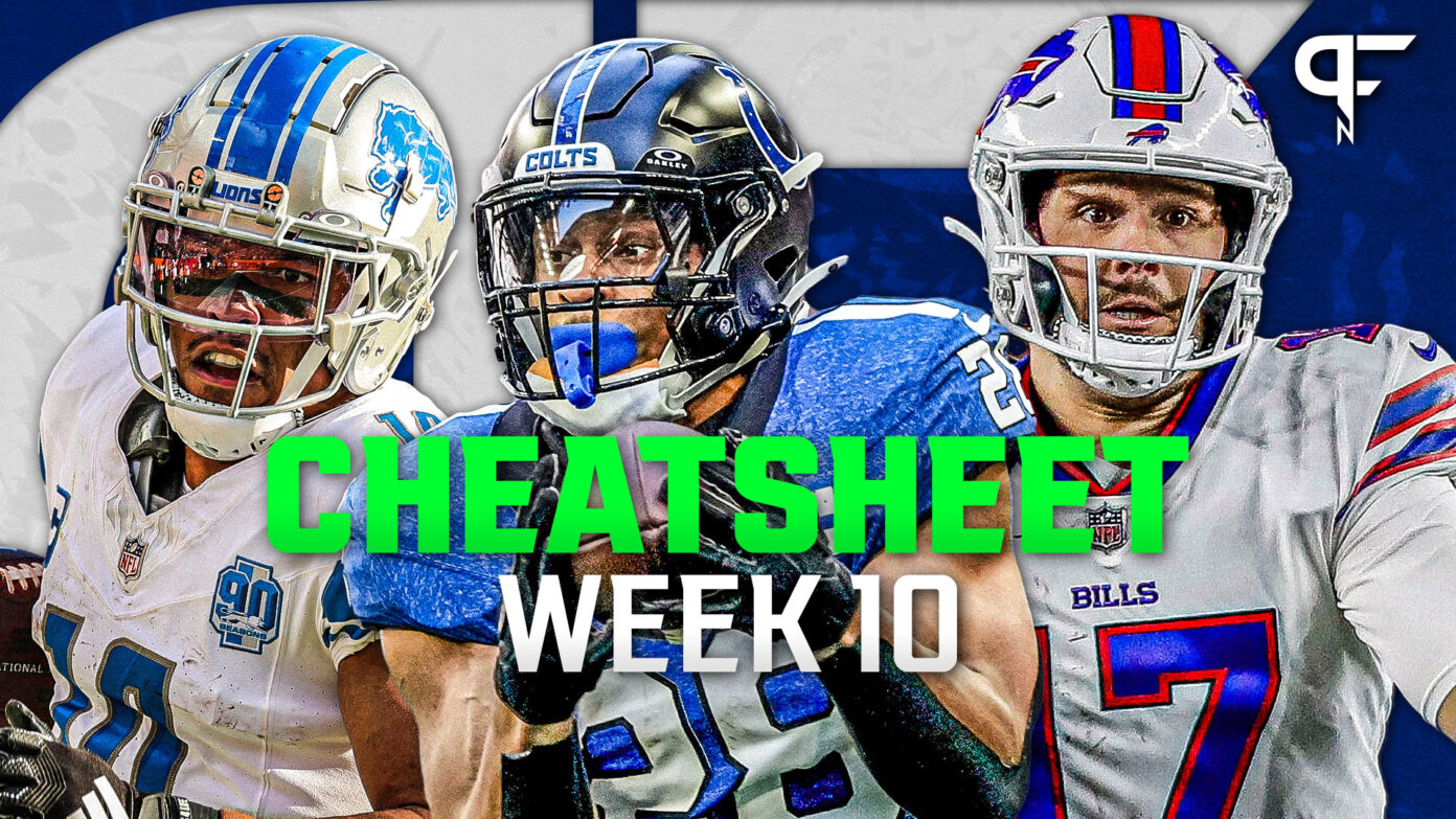 Kyle Soppe's Week 10 Fantasy Football Cheat Sheet: Outlooks for David ...