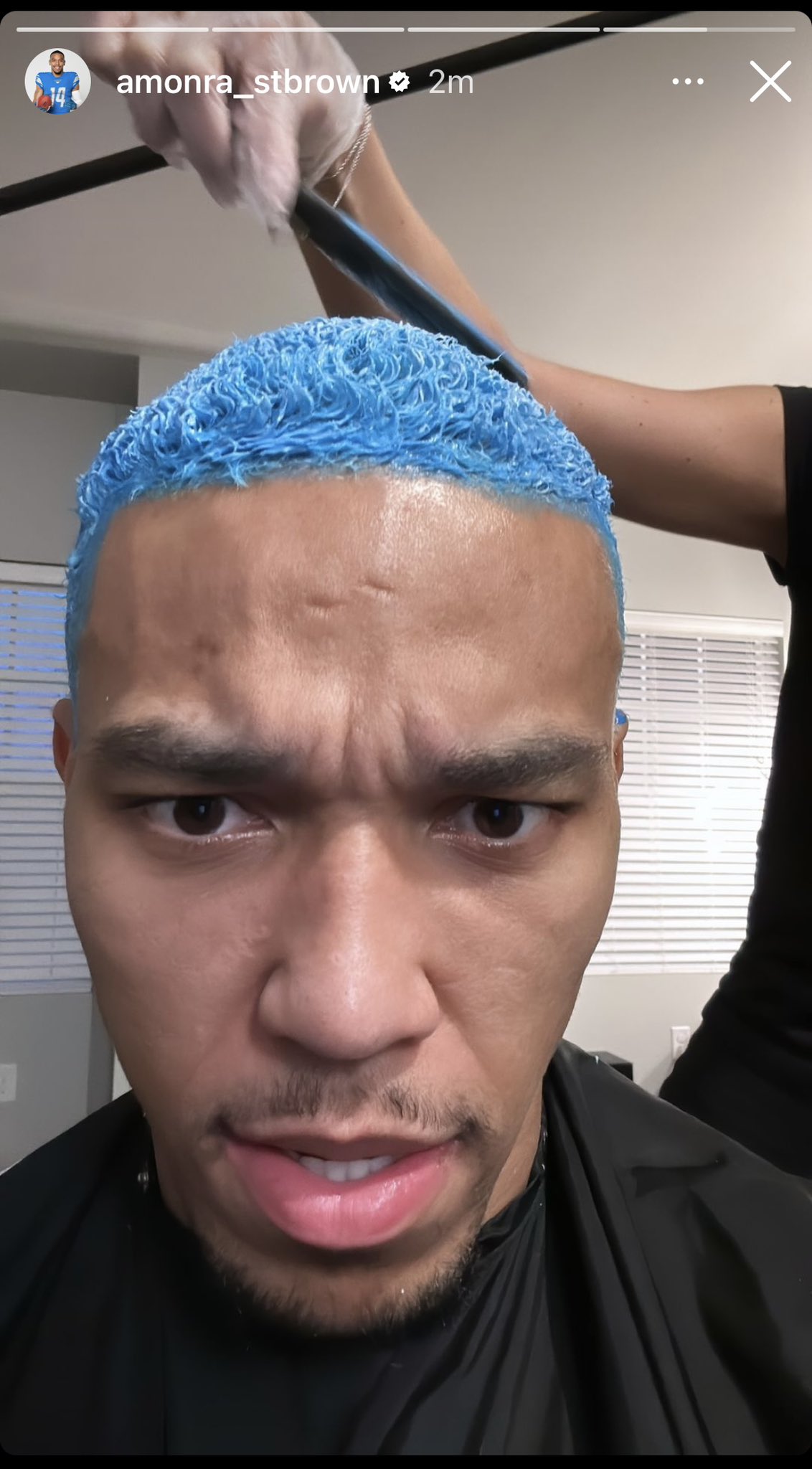 Amon-Ra St. Brown shows off his newly dyed hair just in time for the ...