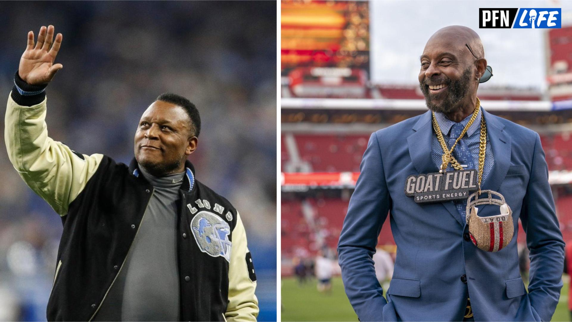 NFL Legends Barry Sanders and Jerry Rice Chat Ahead of NFC Championship ...