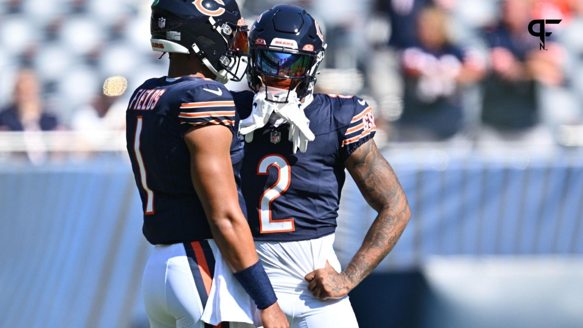 DJ Moore Continues To Make Case for Bears To Keep Justin Fields Over Caleb Williams