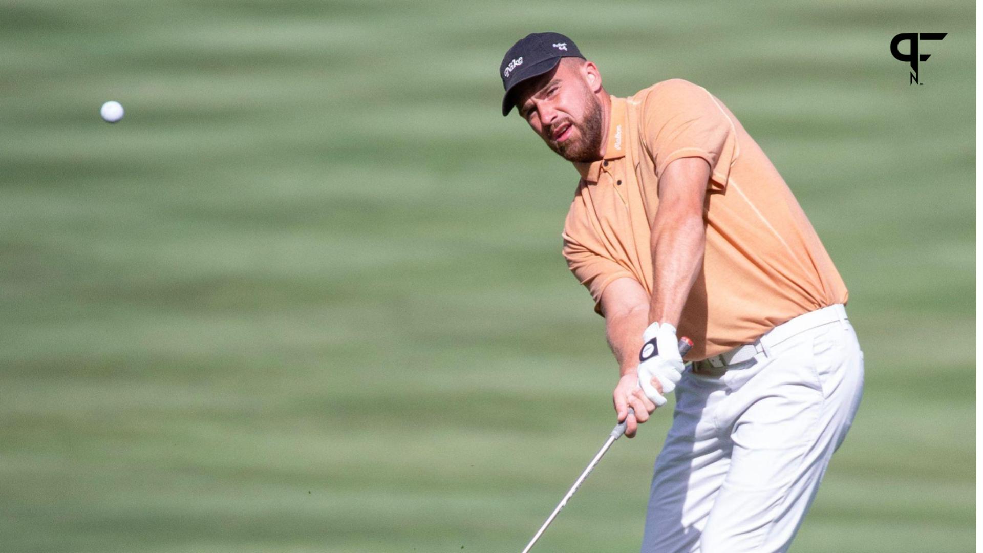 Travis Kelce Jams Out to Taylor Swift on the Golf Course in Viral Clip